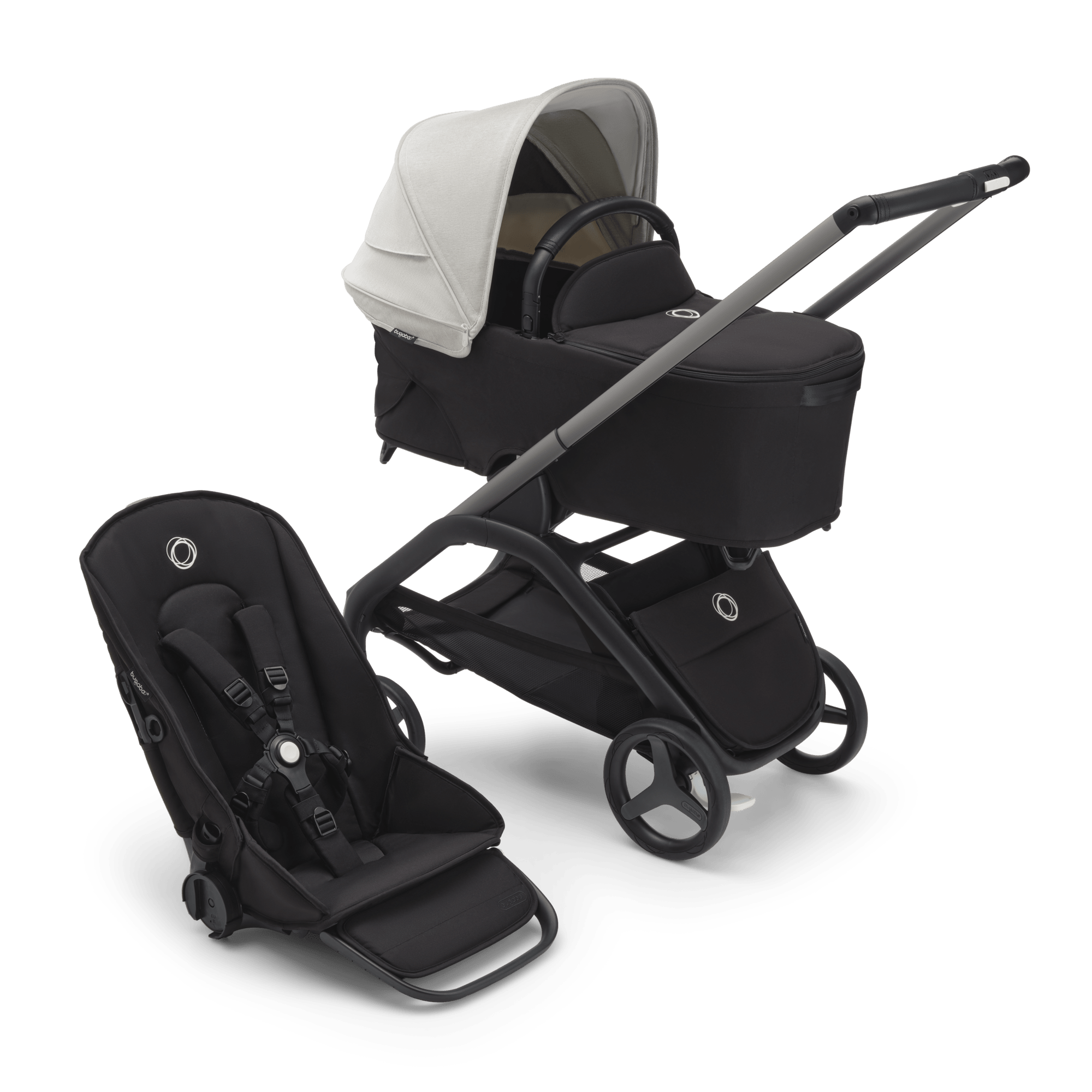 Ricondizionato certificato Passeggino con seduta e navicella Bugaboo Dragonfly Cappottina misty ...